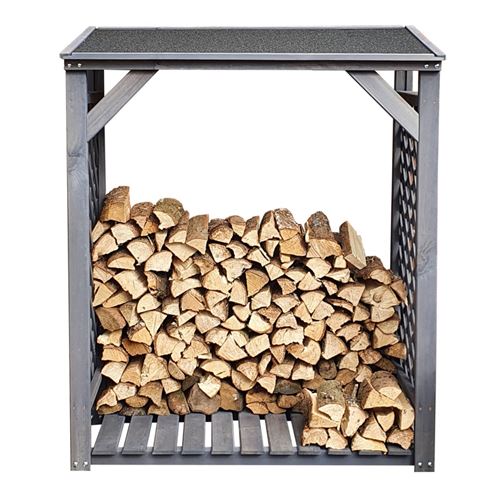 Deluxe Grey Speyer Modern Firewood Log Store