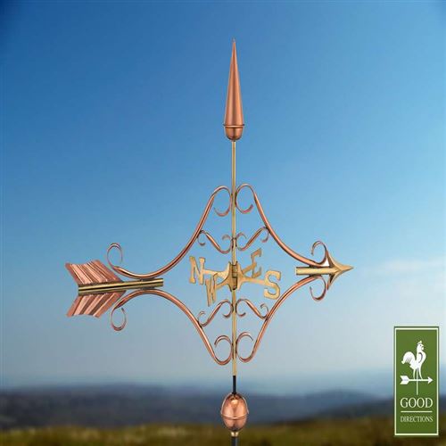 Copper and Brass Victorian Arrow Farmhouse Weathervane