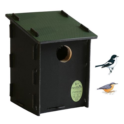 Eco Small Bird Nest Box with Recycled Plastic Outer Shell and Wooden ...