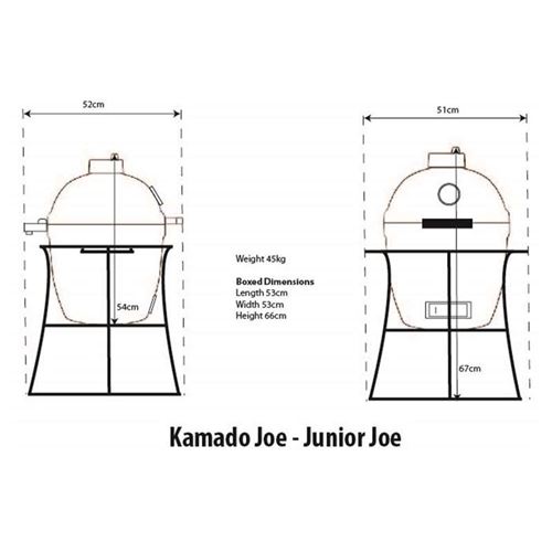 Kamado Joe - Joe Junior Ceramic Grill with Cast Iron Stand