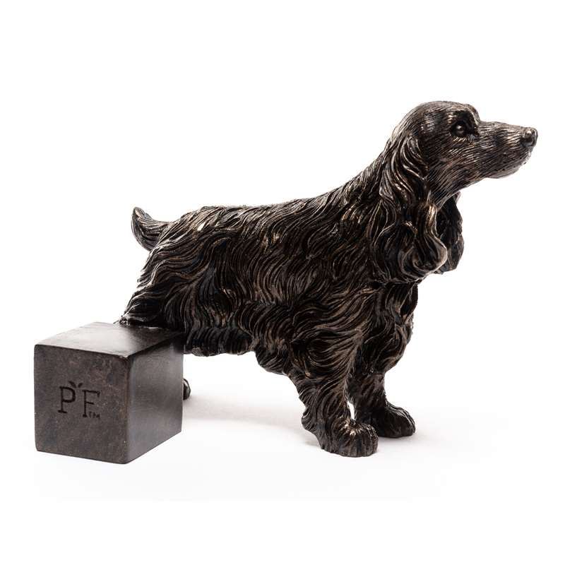 Cocker Spaniel Hand Painted Bronze Flower Pot Feet