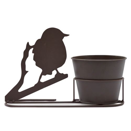 Robin Silhouette Plant Pot